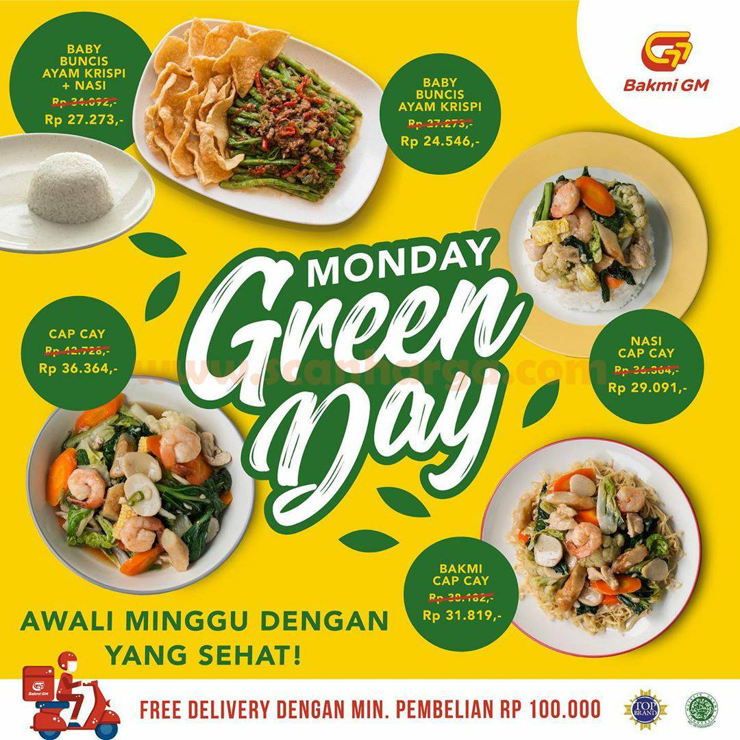 Promo Bakmi GM Harga Spesial Menu Paket Monday Green Day - scanharga
