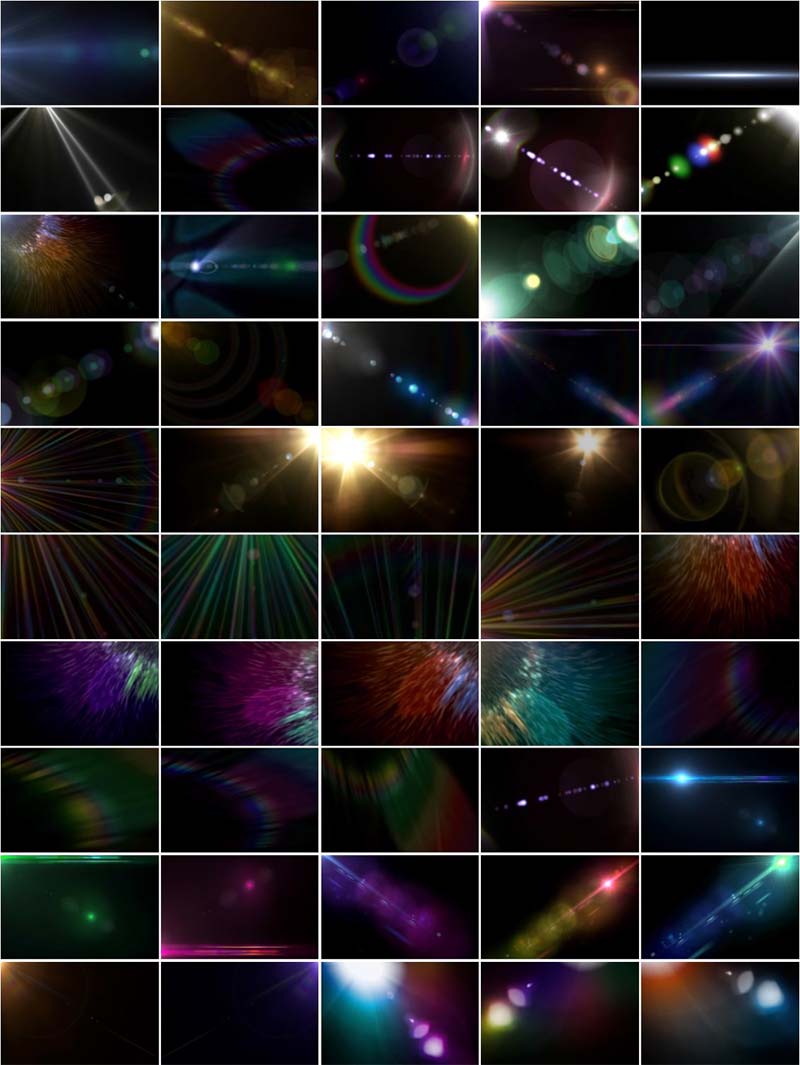 Free Download 50 Optical Flare Overlay Effects Pack - FreeGFX4u