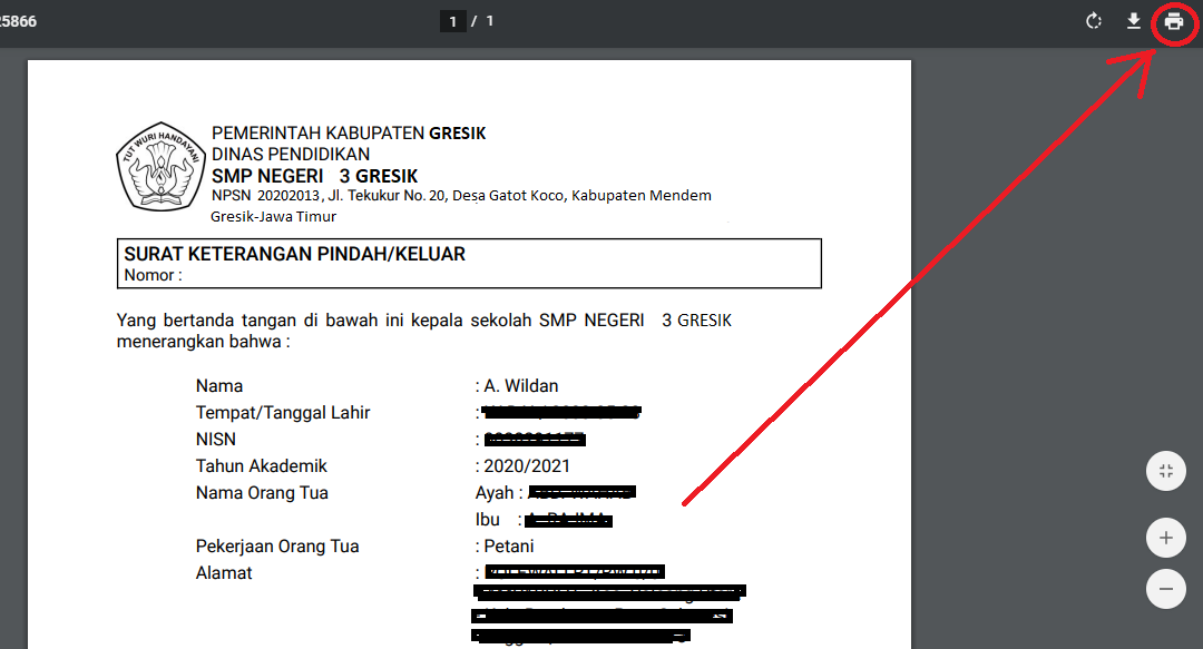 CARA CETAK SURAT PINDAH/MUTASI SISWA DI DAPODIK VERSI 2021 - Catatan ...