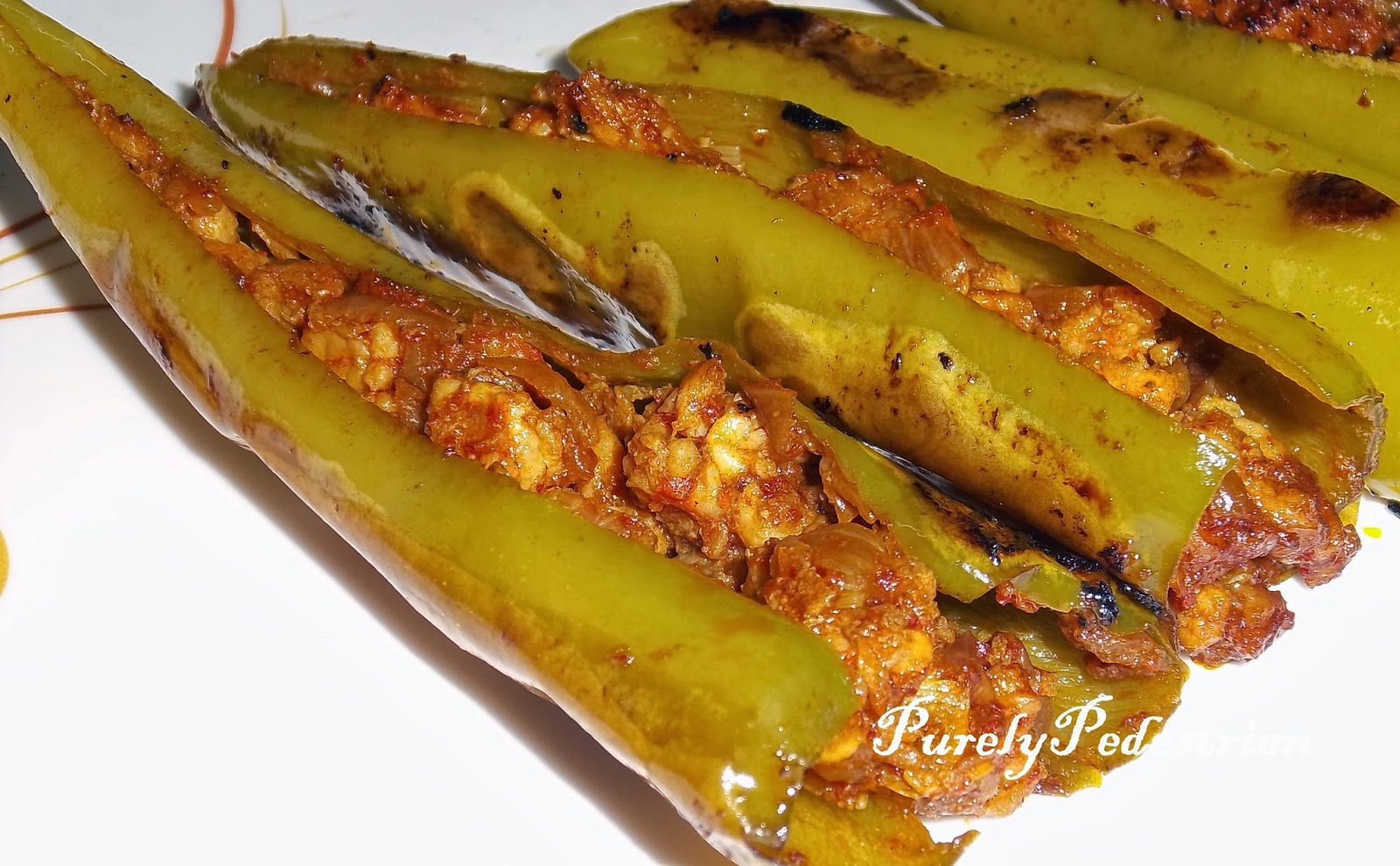 Purely Pedestrian: Shrimp Stuffed Green Chillies