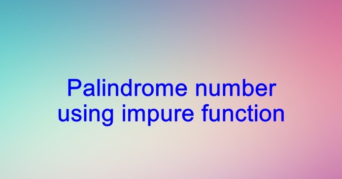 Write a program in java to accept a number from the user and check whether it is a Palindrome ...