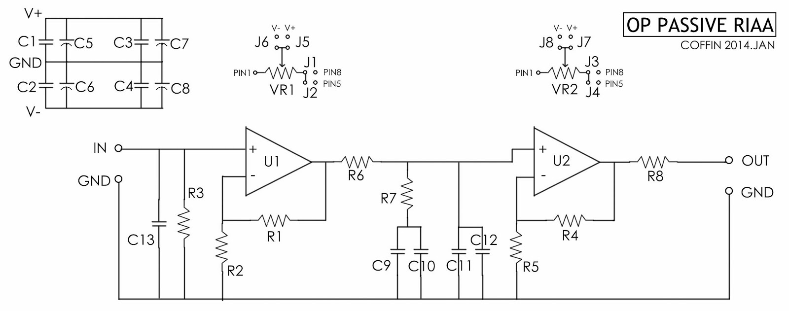 Coffin班長的自強活動: OP passive RIAA 唱頭放大