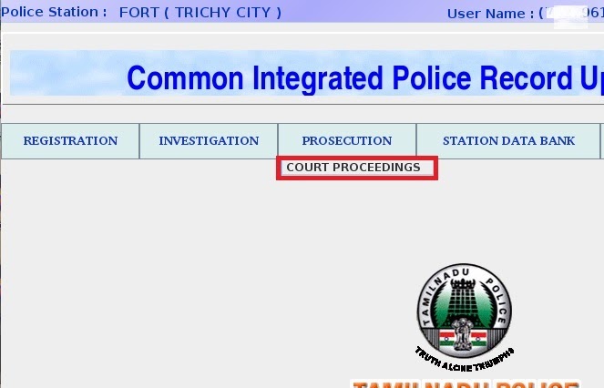 for Police Data Entry Operators: PT-CASE -DIARY
