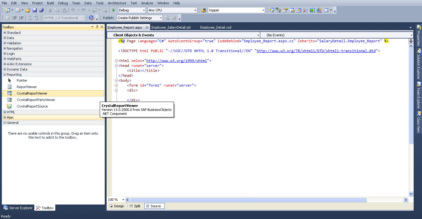 How To Create Crystal Report In Using Dataset Aspmantra Aspnetmvcangularjsjquery