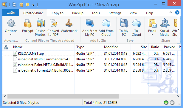 WinZip Pro 19.5 Build 11532 [Full + Key] [One2up] [Jul2015] ~ Gameoverloads