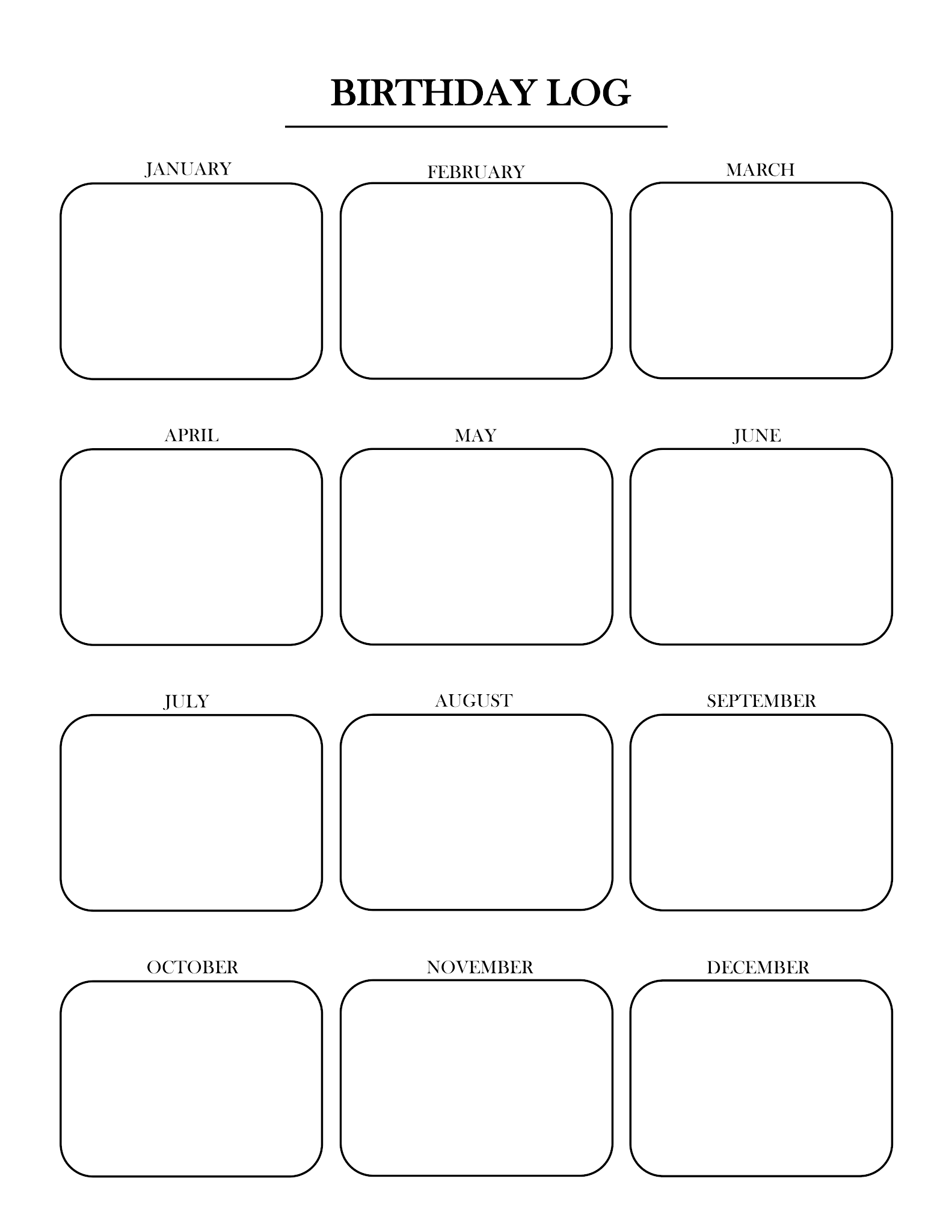 #ProductiveMonday: Minimalist Birthday Log - The Sweet Escape