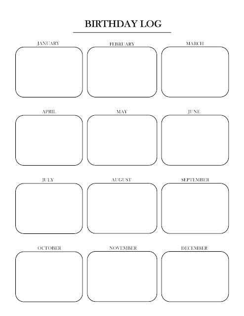 #ProductiveMonday: Minimalist Birthday Log - The Sweet Escape