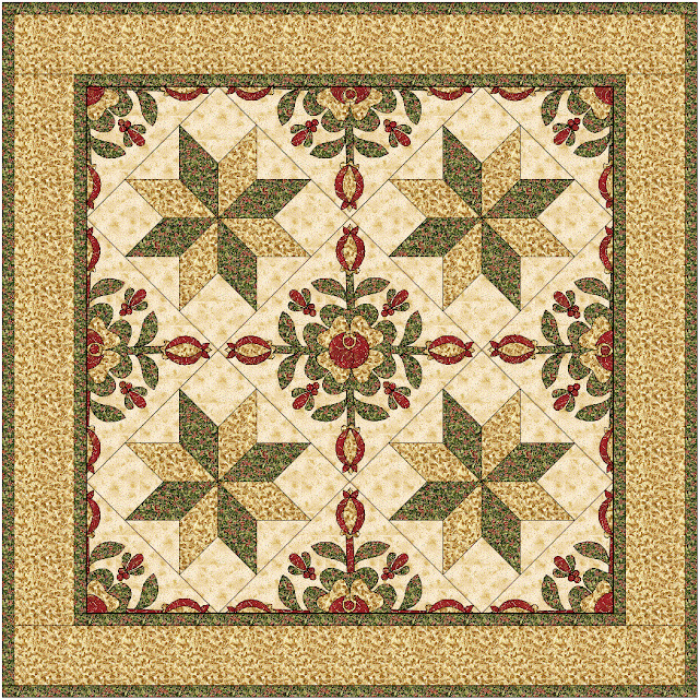 Esther's Design Blog: Glad Tidings: Free Quilt Throw Pattern