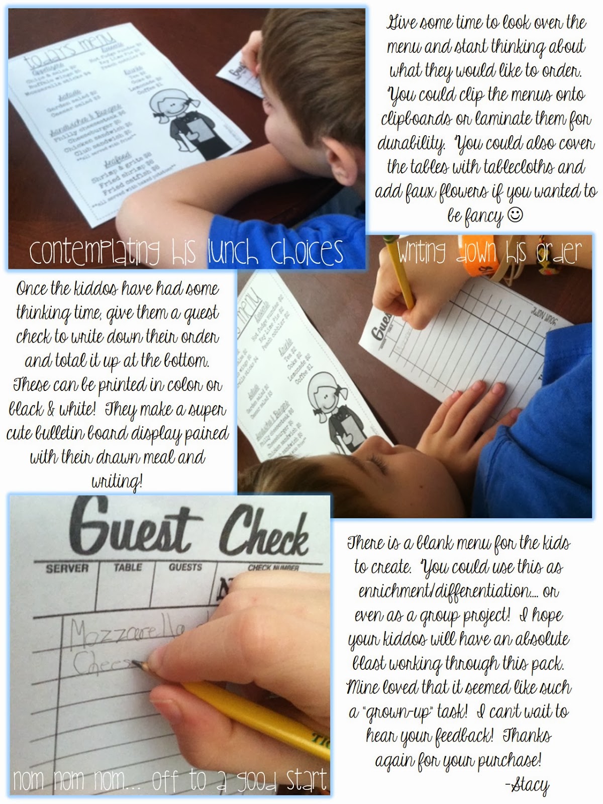 Funky Fresh Firsties: Restaurant Math {Serving Up the Common Core}