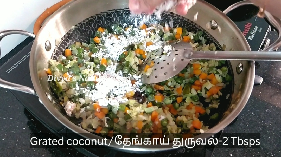Kadamba Poriyal | Carrot Beans Cabbage Poriyal | Mixed Vegetable Stir ...