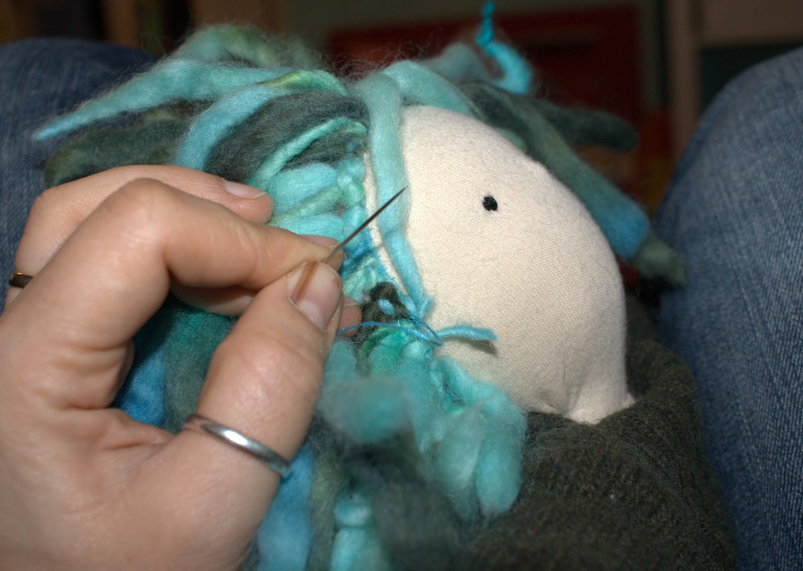 Taming the Goblin: Waldorf Doll: Boy hair tutorial