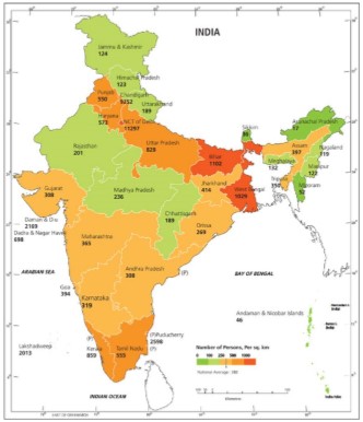 GEOGRAPHY-WORLD AND INDIA: Population Density and Distribution.