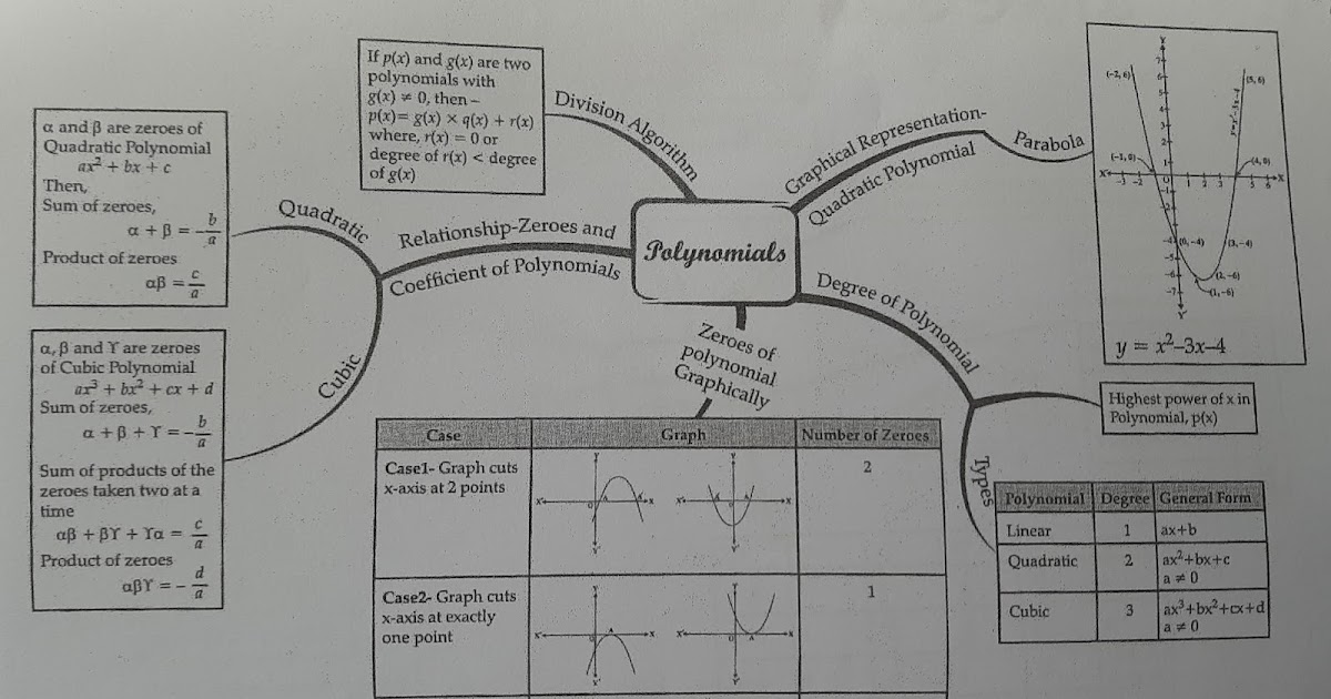 APS, Golconda | Priyanka Gupta: CLASS 10 / MATHS / POLYNOMIALS / mind map