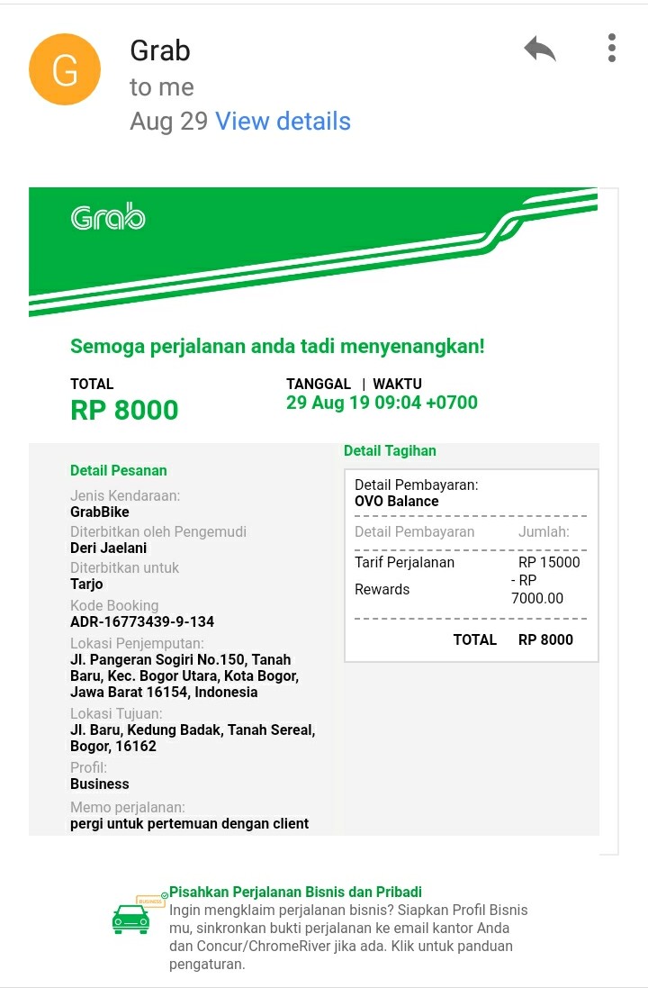 Kemana pun Kamu Pergi Mulai dengan Grab For Business | Erfano
