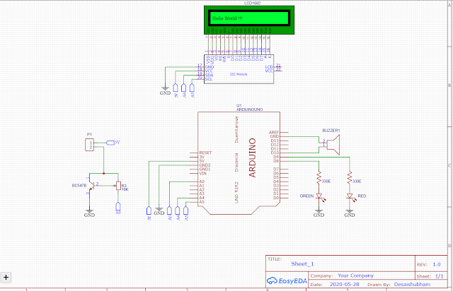 Refer above circuit diagram to make proper connections on the Breadboard.