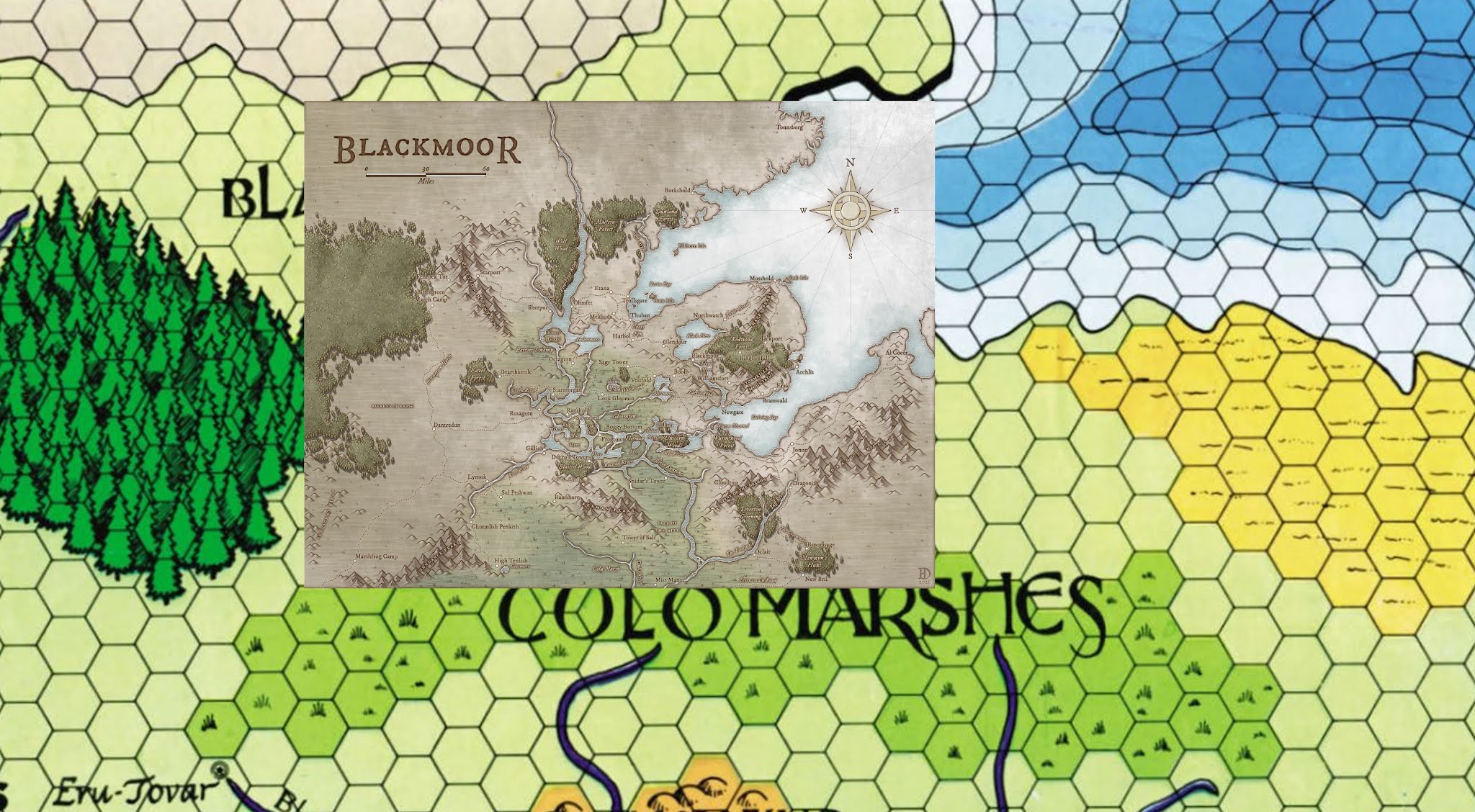 Hidden in Shadows: The Blackmoor Greyhawk Map, an Anniversary Gift