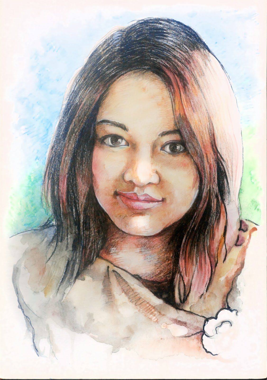 jatmika sketch & drawing: step by step gambar potret