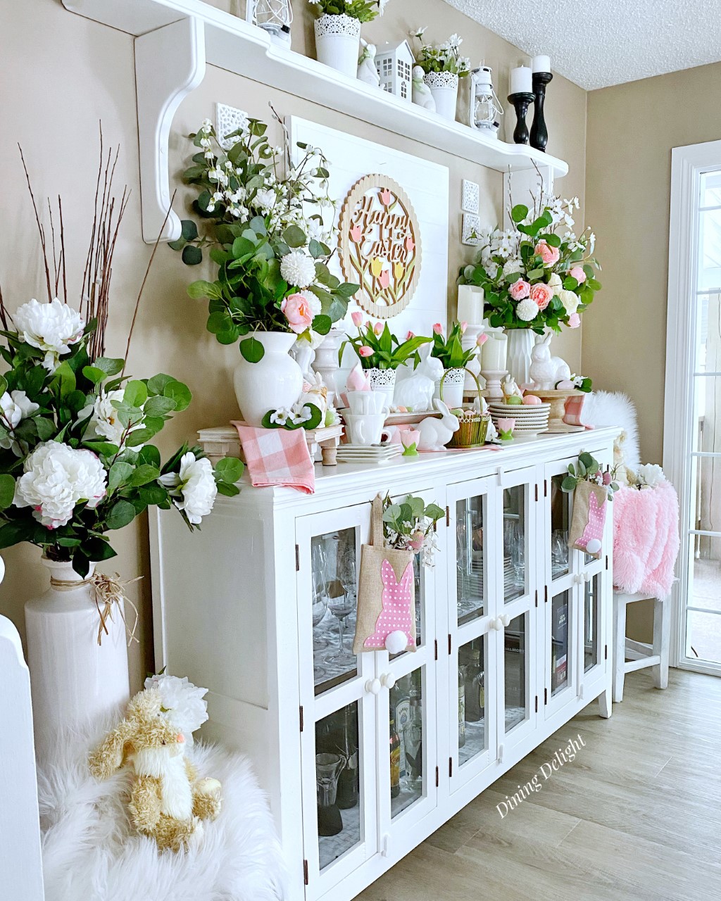Dining Delight: Easter Decorations for the Kitchen Sideboard