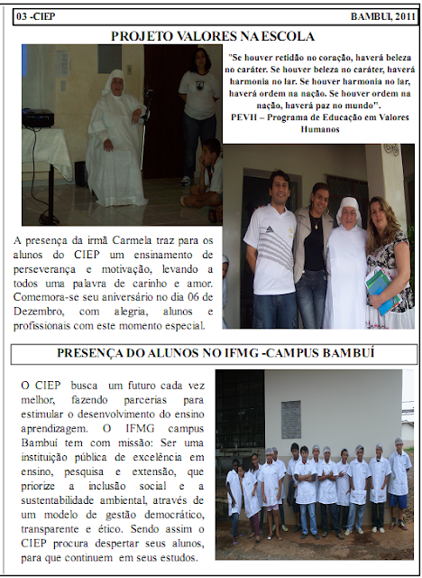 CIEP PADRE MARIO GERLIN: Ação Correta