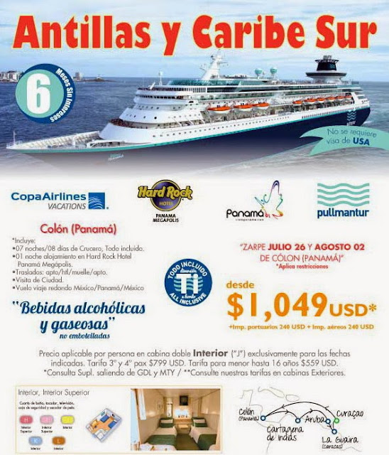 Oferta Special Crucero Antillas Sur para este Verano únicas salidas ...