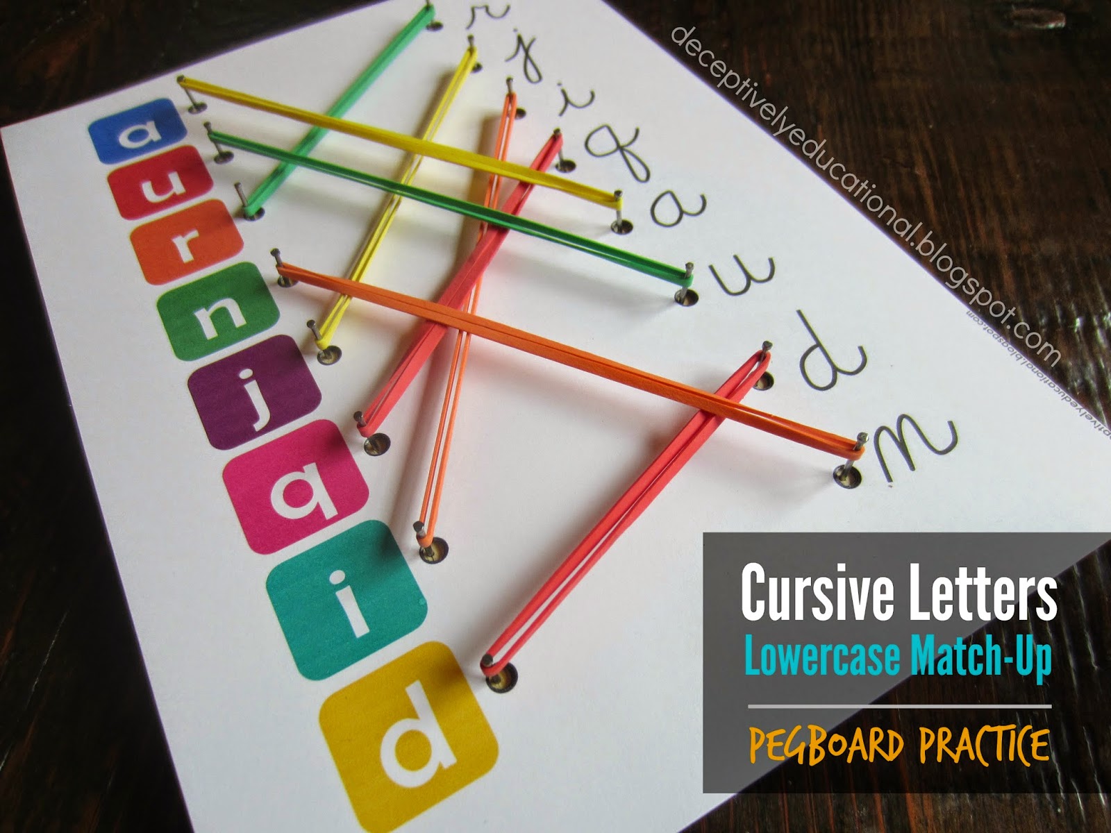 Relentlessly Fun, Deceptively Educational: Cursive Match-Up (Lowercase ...