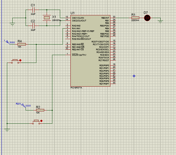Mechatronics And You : Lesson2 Switch Controlled LED (MikroC)