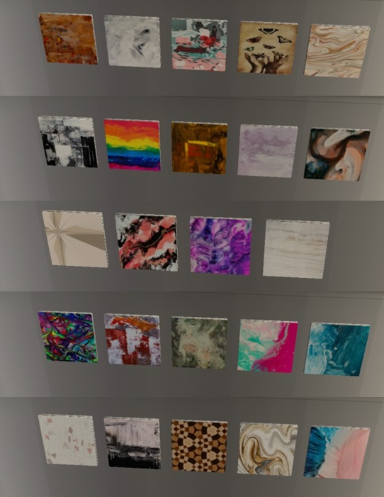 The Sims 2: Abstract Paintings (RECOLORS) - Set of 24