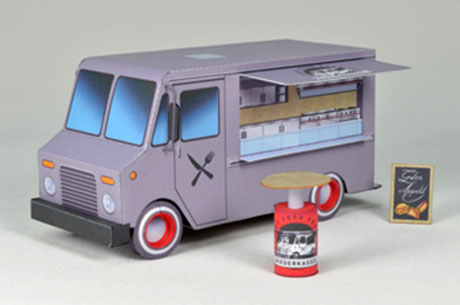 Street Food Truck Papercraft | Paperized Crafts