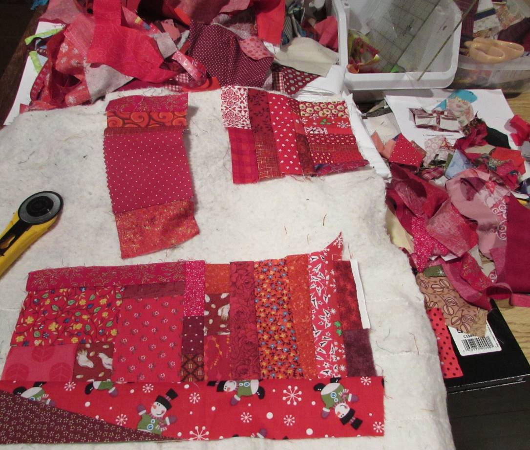 At the Corner of Scraps and Quilts : Red or What's the Deal with the HSTs?