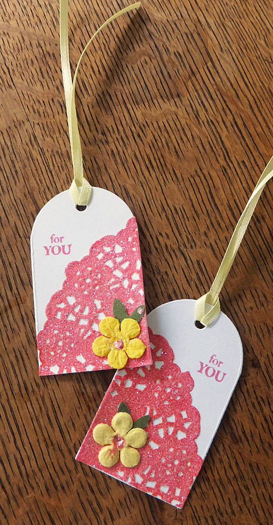 Paper Panacea: Pretty tags from doily scraps...