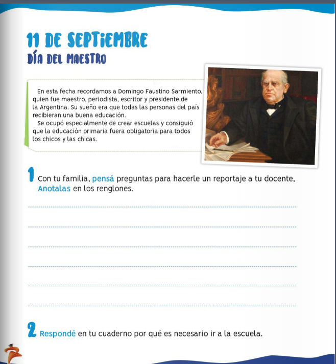 11 DE SEPTIEMBRE: "DÍA DEL MAESTRO"