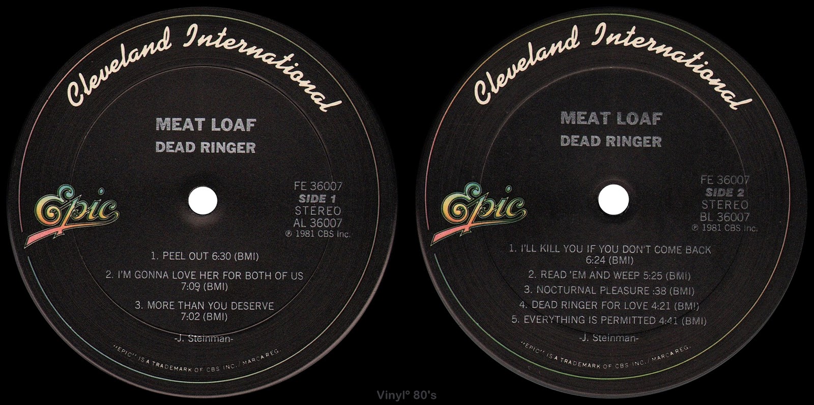 1981 Dead Ringer - Meat Loaf - Rockronología