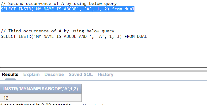SUBSTR and INSTR Character Function in Oracle #DOTC_MDB