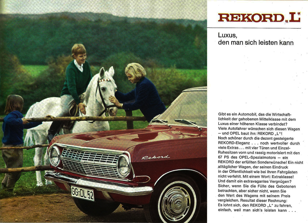 .: 1964. Opel Rekord. Brochure (Deutsche)