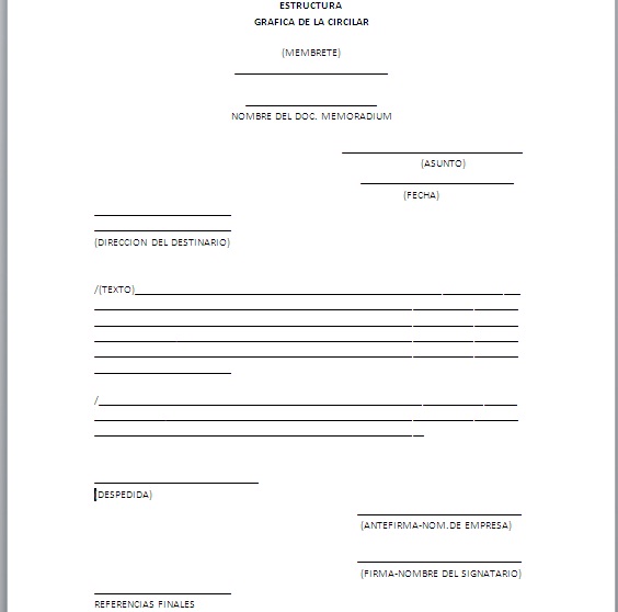 TECNICA EN ADMON. GISELDA COTA: ESTRUCTURA GRAFICA DE LA CIRCULAR