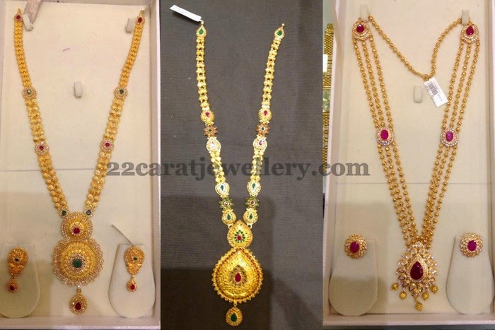 Multi Strings Gold Long Sets - Jewellery Designs