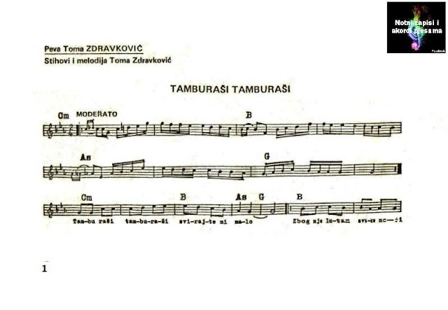 NOTE | DOMACE I STRANE: TAMBURASI AKORDI NOTE