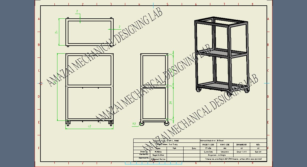 Mechanical Designing Engineering Lab: 2D & 3D drawings & 3D modeling ...