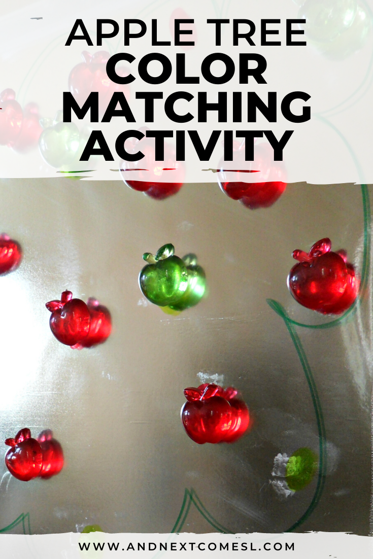 Sticky Apple Tree Color Matching Activity | And Next Comes L ...