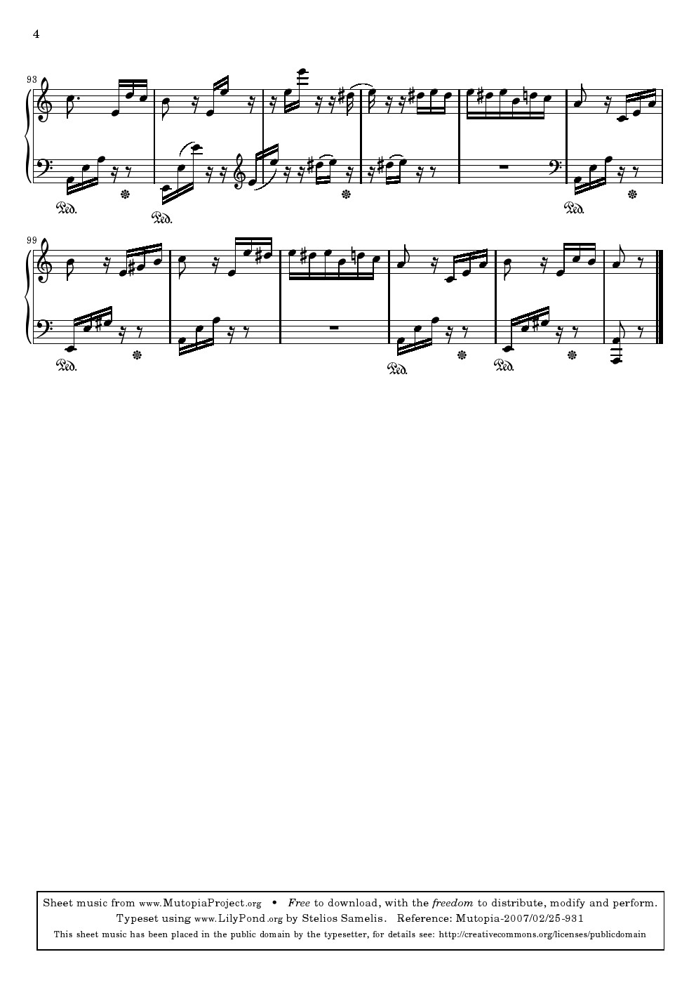 Spartito Per Elisa | Clarinetto Piano