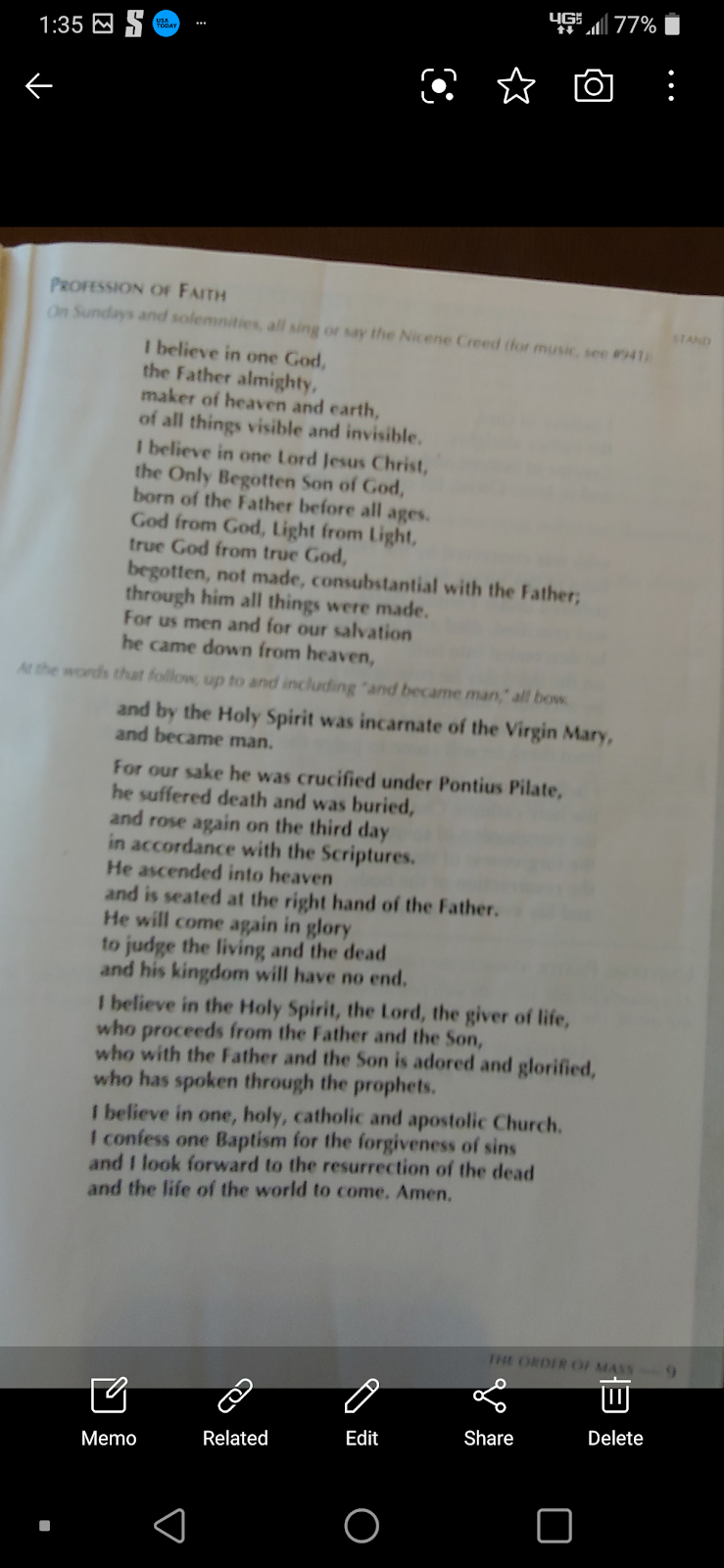 La Salette Journey: The USCCB: The Nicene Creed is professed at all ...