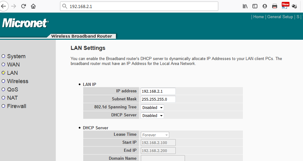 Gabriel Artaza: Configuración de router Micronet sp916gn como AP