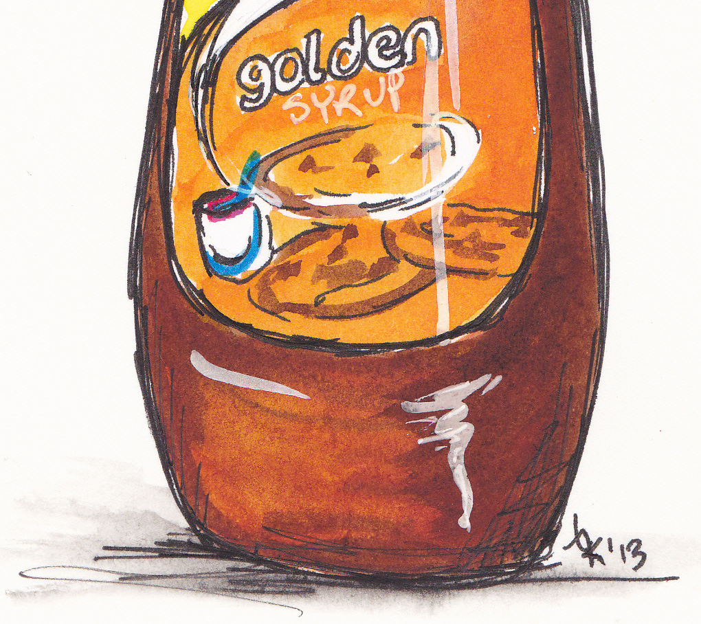 Golden syrup painting Watercolor Art & Collectibles etna.com.pe