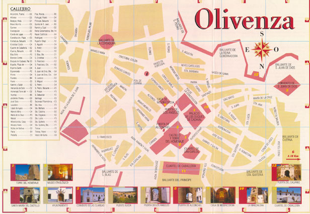 Mapas y planos turísticos de Olivenza - Conmimochilacuestas