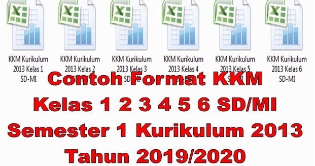 Contoh Format KKM Kelas 1 2 3 4 5 6 SD/MI Semester 1 Kurikulum 2013 ...