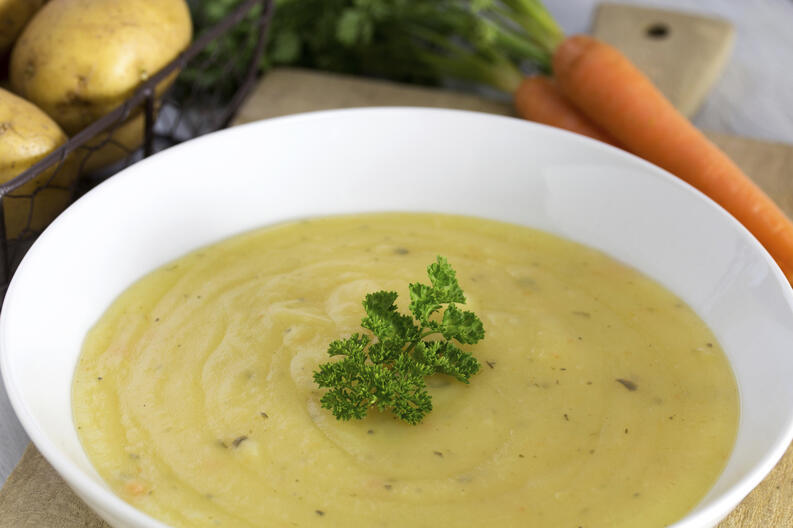 receitas de sopas: Sopa Cremosa de Batata