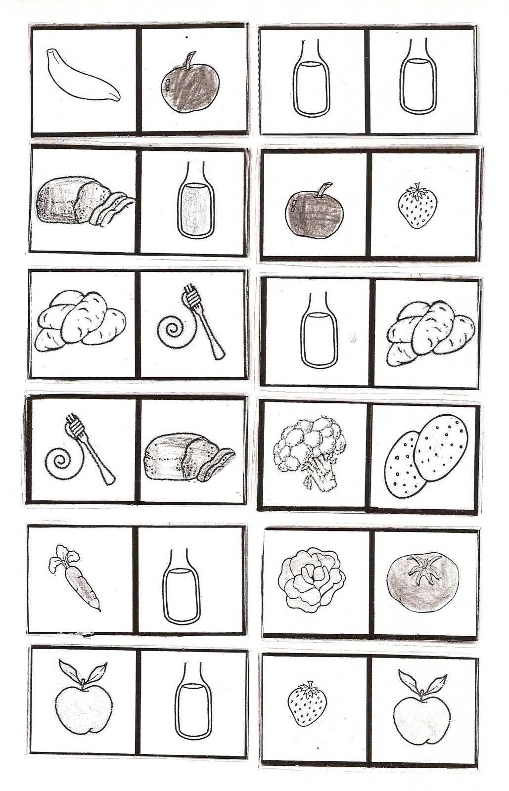 Caixinha da Kicas: Dominó dos alimentos