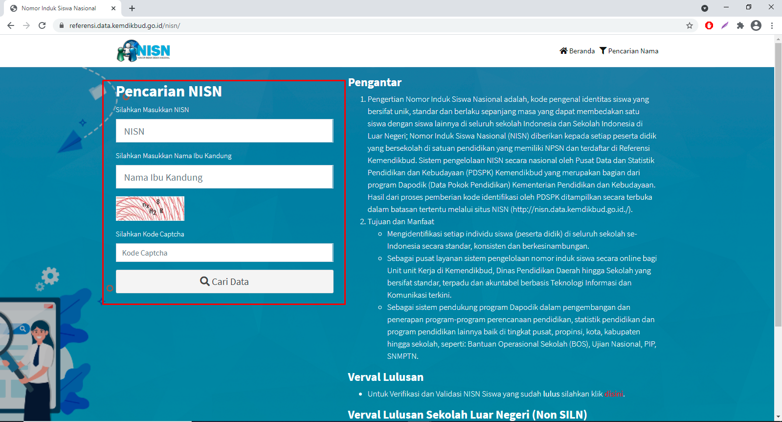 Cara Mudah Untuk Mencari dan Cek NISN Siswa Secara Online - Bahyudinnor ...