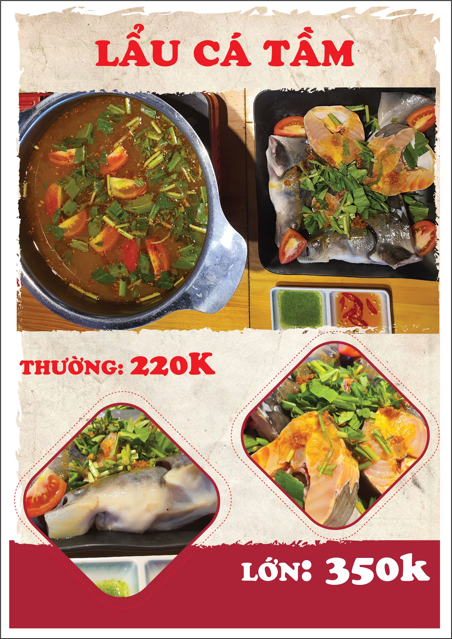 Thiết kế menu nhà hàng giá rẻ, uy tín tại Đà Lạt.