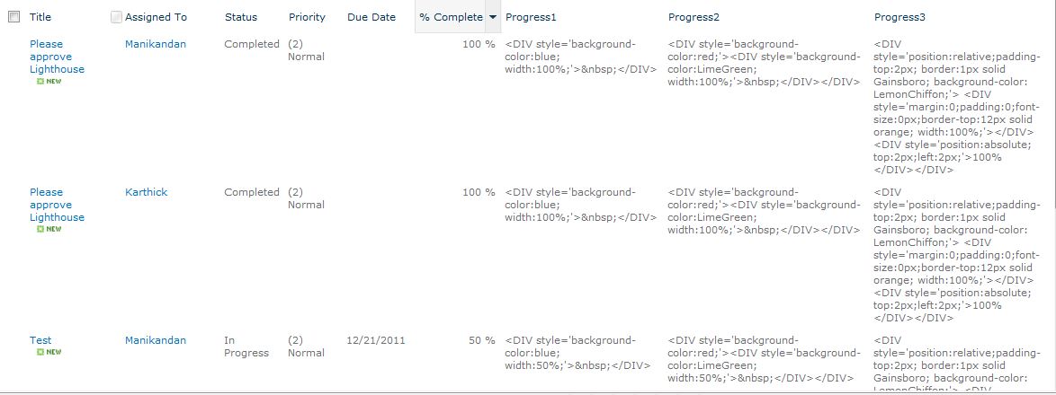 Me & My SharePoint: Progress Bar for Tasks List in SharePoint 2010